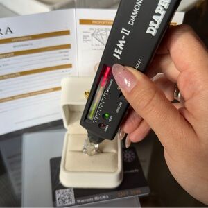 Jewelry | 2ct Oval Cut Big Real Moissanite Vvs1 Color D Ring Size 6 ...